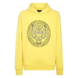 Plein Sport Homme, Sweatshirts et sweats &agrave; capuche, Jaune, Taille: 2XL Sweat &agrave; capuche SweaT-shirt Tiger