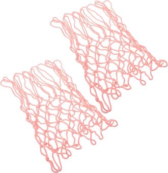 BESPORTBLE HEMOTON Leuchtendes Basketballnetz 2 St&uuml;ck-Pack Pink 50cm Fluoreszierendes Outdoor Ersatznetz f&uuml;r Standard Basketballk&ouml;rbe Witterungsbest&auml;ndig ohne St