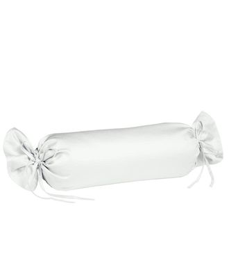 Fleuresse Satin Kissenbezug, Kissenh&uuml;lle Nackenrolle aus 100% seidig weicher Baumwolle, Bezug Zierkissen, 60 Grad, &Ouml;kotex 100, Made in EU, 15 x 40 cm, wei&szlig;