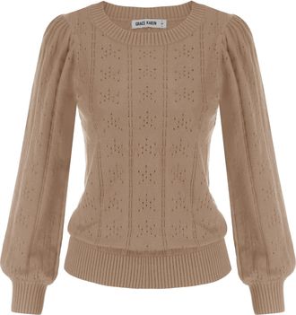 Grace Karin Winter Bluse Damen Langarm Pullover Strickpullover v Ausschnitt warm Sweater CL834-12 2XL