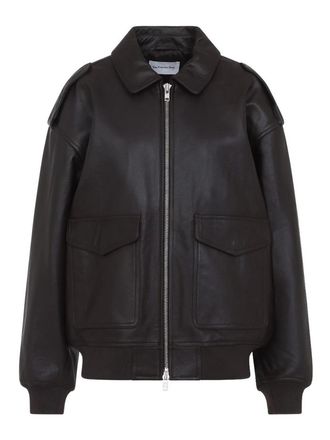 Frankie Shop Blouson En Cuir - Marron