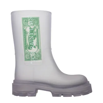 Off-white Transparent PVC Boots - White