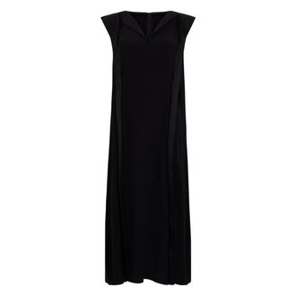 Max Mara Langes Kleid mit V-Ausschnitt - - Dresses - Damen - Schwarzk - 2XS