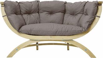 Amazonas Sandals Amazonas - Loungesofa Siena Due Taupe inkl. Sitzkissen ca. 171,5 x 94 x 67 cm f&uuml;r Haus und Garten