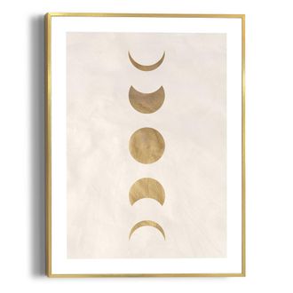 Reinders Gerahmtes Bild, Moonphases, Schlafzimmer, Bilder, Wanddeko, Room Decor, MDF, Gold, 40x30cm