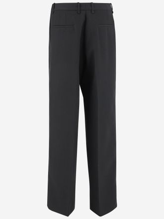 Jil Sander Womens Trousers Tailored Wool Gabardine Black