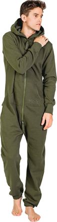 Moniz Herren Jumpsuit, Onesie, Overall (XXL, Dunkelgrün)