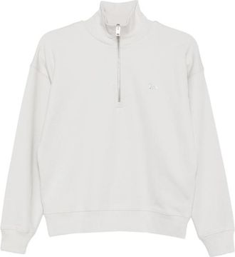 Maison Kitsun&eacute; Quarter-zip Fox-patch Sweatshirt