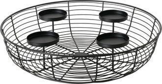 Boltze Mathilde Kerzenleuchter rund schwarz 36cm