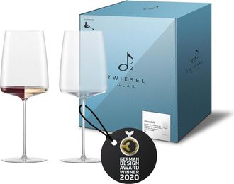 Zwiesel Glas Weinglas kraftvoll & w&uuml;rzig Simplify (2-er Set), in Handarbeit mundgeblasene Weingl&auml;ser, hochwertige Tritan-Kristallgl&auml;ser f&uuml;r Wein (Art.-Nr. 122054)