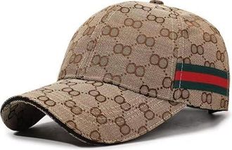 Generic Casquette de Baseball Unisexe avec Bande R&eacute;glable Verte et Rouge, Style Hip Hop D&eacute;contract&eacute; (Beige)