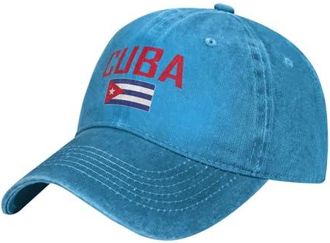 Generic Baseball Casquette Drapeau Cubain Vintage Respirante Pare-Soleil Casquette Unisexe Golf Hats pour Festivals Sports Cyclisme