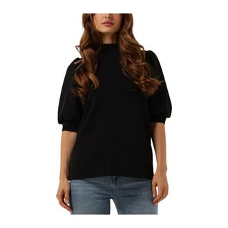 MY ESSENTIAL WARDROBE Puff Bluse - - Knitwear - Damen - Schwarzk - XS