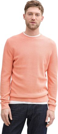 Tom Tailor Herren Basic Strickpullover aus Baumwolle, 37383 - Hazy Coral Rose Melange, XXL