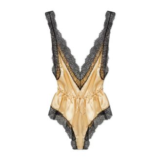 Dolce & Gabbana Femme, Tops, Jaune, Taille: 40 FR Body en Dentelle