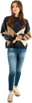 Only Pull Hiver Noemie Night Sky Cocoa Creme/Biscotti/Melange/Argyle L