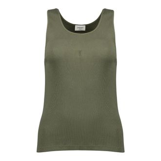 Saint Laurent Damen, Oberteile, Gr&uuml;n, LGr&ouml;&szlig;e