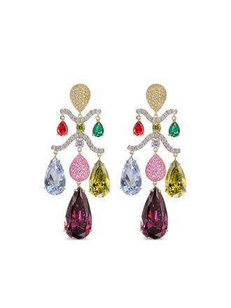 Anabela Chan boucles doreilles Tutti Frutti Chandelier en or vermeil 18ct