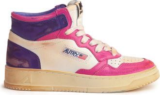 Autry Baskets Super Vintage Mid Cuir Bicolore Autry