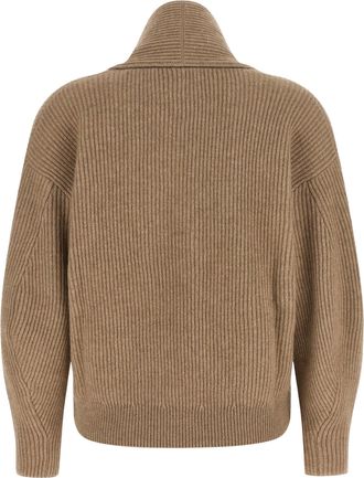 Brunello Cucinelli Womens Beige Cashmere Cardigan Clothing