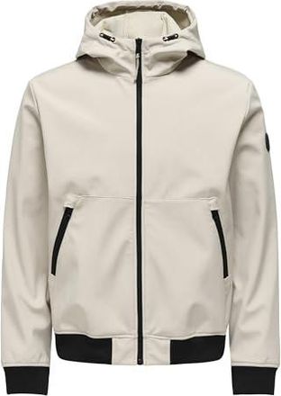 Only & Sons Onsbowie Veste softshell Bomber OTW pour homme, Doublure argent&eacute;e., L