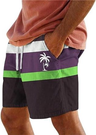 Generic Short de bain hawa&iuml;en &agrave; s&eacute;chage rapide pour homme - Short de bain avec poches - Short de bain pour homme, Vert, 3XL
