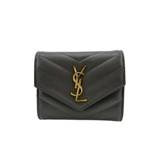Saint Laurent Portefeuille en cuir Pre-owned - Femme - Pre-owned - Gris - Taille: ONE Size