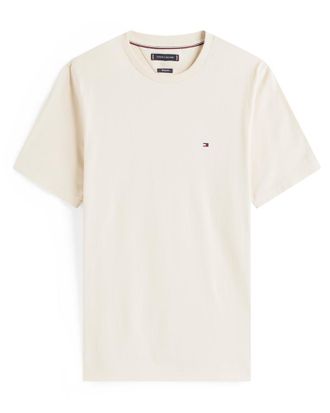 Tommy Hilfiger Softes T-Shirt mit kleiner Logo-Stickerei, Regular Fit in