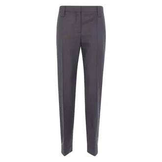Versace Femme, Pantalons, Brun, Taille: 38 FR Straight Pantalons