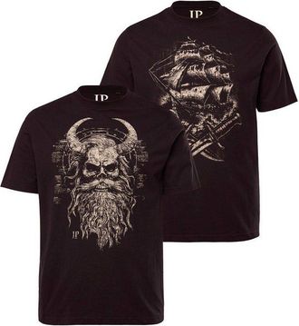 JP1880 T-Shirt T-Shirts 2er-Pack Halbarm Brustprint