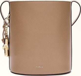 Furla Roxie Beuteltasche S Toffee Strukturiertes Leder Damen