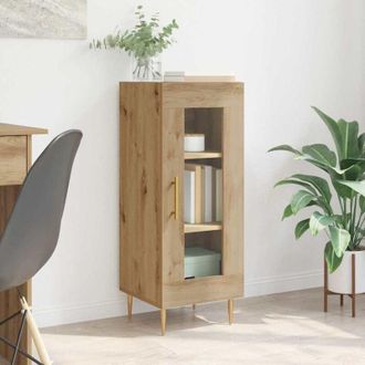 vidaXL Buffet ch&ecirc;ne artisanal 34 x 34,5 x 90 cm Bois ding&eacute;nierie vidaXL