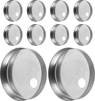 Valiclud 10 St&uuml;ck Teiliges Edelstahl Toilettenschrauben Abdeckkappen Rostfreie Toilettensitz Schraubenabdeckungen f&uuml;r Wc Sitz Befestigung Dekorative Toilettenb