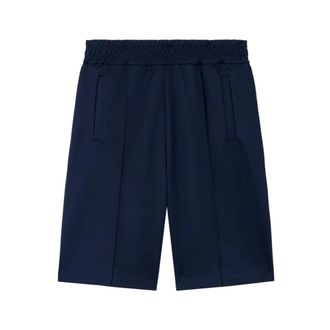 Palm Angels Homme, Shorts, Bleu, Taille: 2XL B Curved Logo Track Shorts
