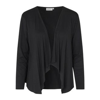 Masai Femme, Pulls, Noir, Taille: 44 FR Gilet Ouvert en Jersey Noir