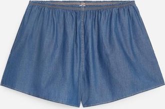Arket Pull-on-Shorts Aus Denim -Blau
