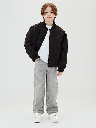 Calvin Klein Barrel Leg Jeans F&uuml;r Kinder - Stone Grey Wash - Jungen - 14