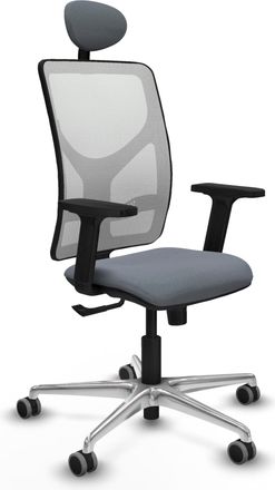 Piqueras y Crespo Drehbarer Schreibtischstuhl mit 2D-Armen, h&ouml;henverstellbare Lendenwirbelst&uuml;tze und festes Kopfteil, ausgestattet mit 3 Positionen und Schneidschaum, W
