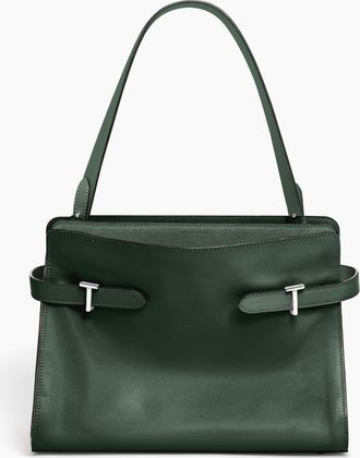 Le Tanneur Sac port&eacute; &eacute;paule grand mod&egrave;le Emie en cuir lisse et refente de velours