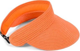 styleBREAKER Casquette en Papier Straw Unie avec visière Solaire, Bande élastique et Fermeture à Crochet, Chapeau léger pour Femmes, Protection Solaire élégante et