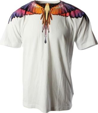 Marcelo Burlon Homme, Tops, Blanc, Taille: 2XL T-shirt Regular Icon Wings
