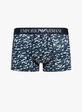 Emporio Armani Boxer imprim&eacute; en coton m&eacute;lang&eacute;