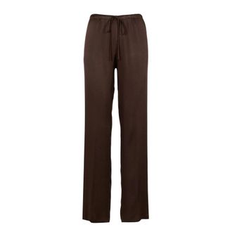 Semicouture Natalia Satin Hosen - - Trousers - Damen - Braun - M
