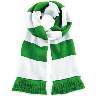 Beechfield Unisex Stadium Scarf Schal, Mehrfarbig (Kelly Green/White 00), One size