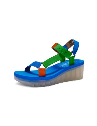 FLY London Fly London Damen YEFA726FLY Sandal, Pistachio/Multicolor/AZURRE, 38 EU