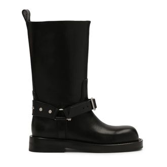 Kazar Leder-Bikerstiefel mit Slip-On-Obermaterial - - Shoes - Damen - Schwarzk - 35 EU