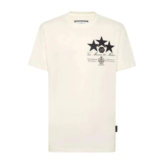 Philipp Plein Skull Graphic T-Shirt - - Tops - Herren - Beige - S
