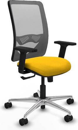 Piqueras y Crespo Rollstuhl f&uuml;r den Schreibtisch Zulema mit 2D-Armen, h&ouml;henverstellbare Lendenwirbelst&uuml;tze, ausgestattet mit Sincro 3 Positionen und Schneidschaum, Grau