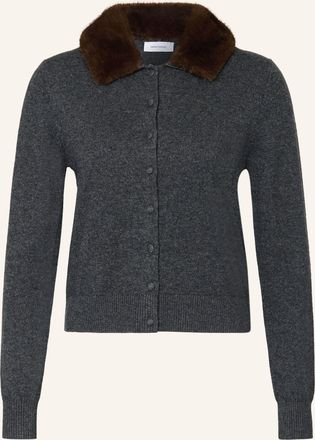 Darling Harbour Darling Harbour Strickjacke Mit Abnehmbarem Kragen grau