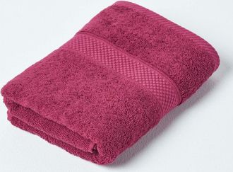 Homescapes Bordeaux-farbenes Handtuch aus 100% türkischer Baumwolle mit 500g/qm, Flauschiges Gästehandtuch 40 x 60 cm, weinrot